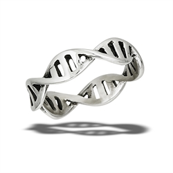 MTW 18650 Stainless Steel Double Helix DNA Band Ring Newest – The Ring Lady